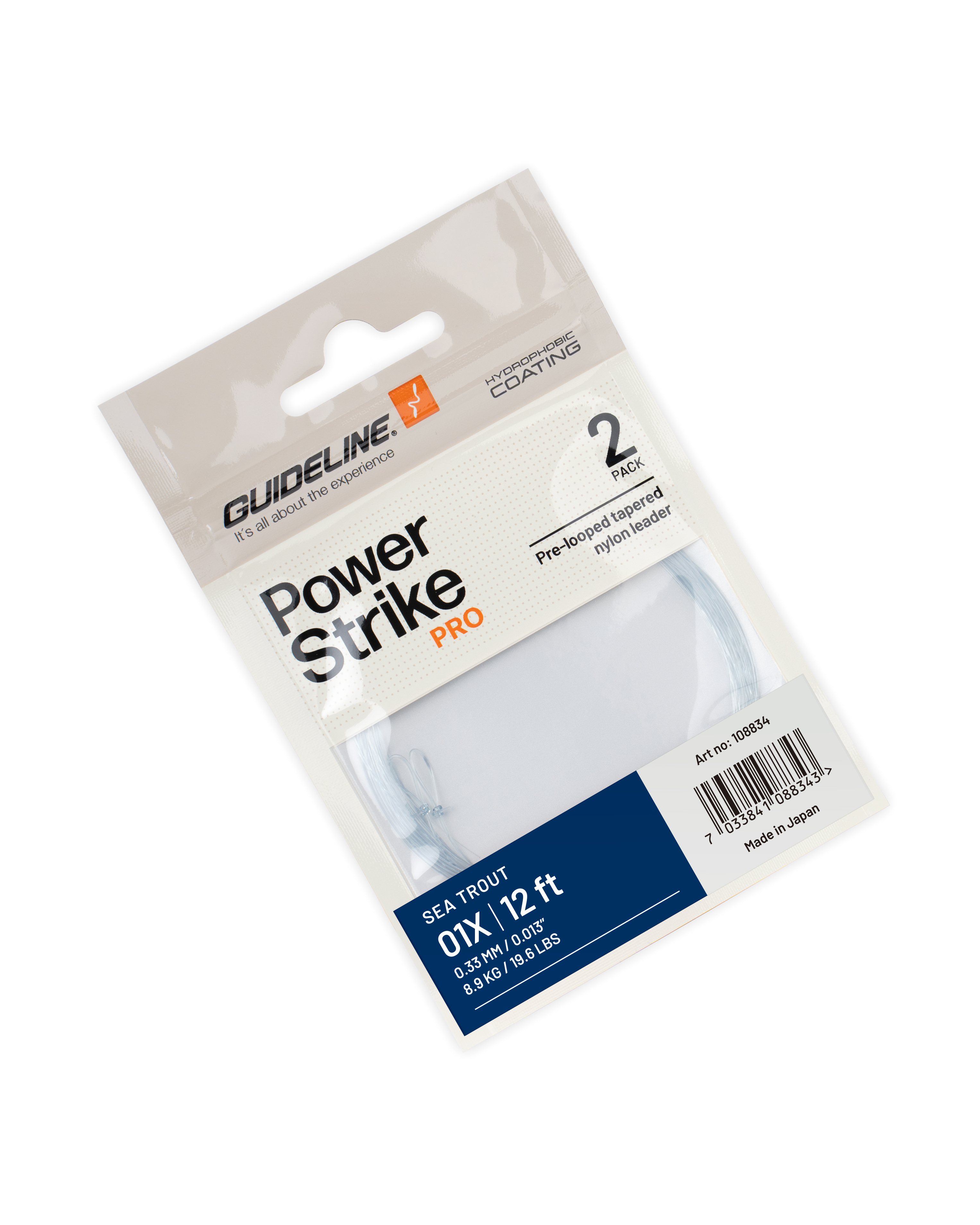 Guideline Power Strike PRO Sea Trout 12' Tapered nylon leader for sea ...